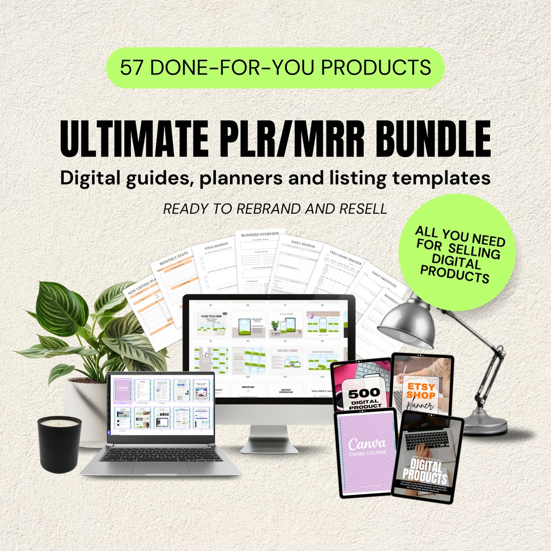 Ultimate PLR MRR Bundle, PLR Digital Product, Canva Templates, Master ...