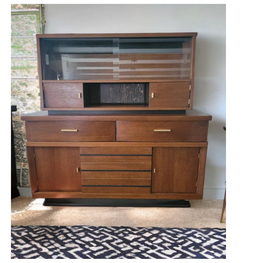MCM Refinished Sideboard With Hutch by Harmony House - Etsy