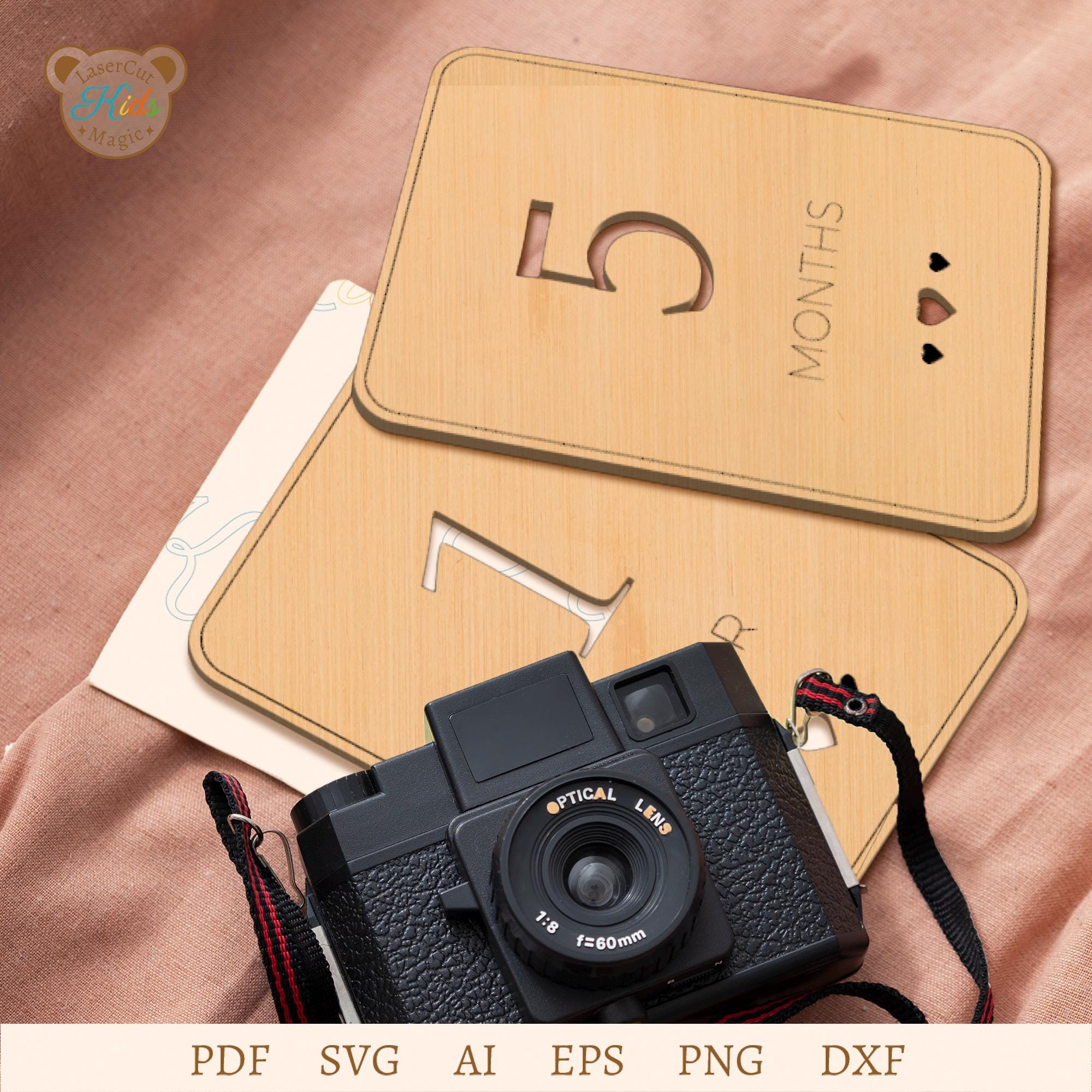 Laser Cut Template: Baby’s First Year Milestone Cards With Snake Design ...