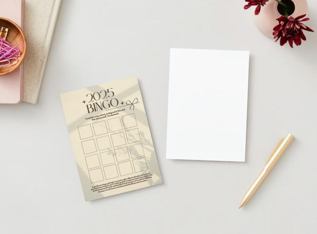 2025 Goal-setting Bingo Card Digital Download for Self-care & Intention ...