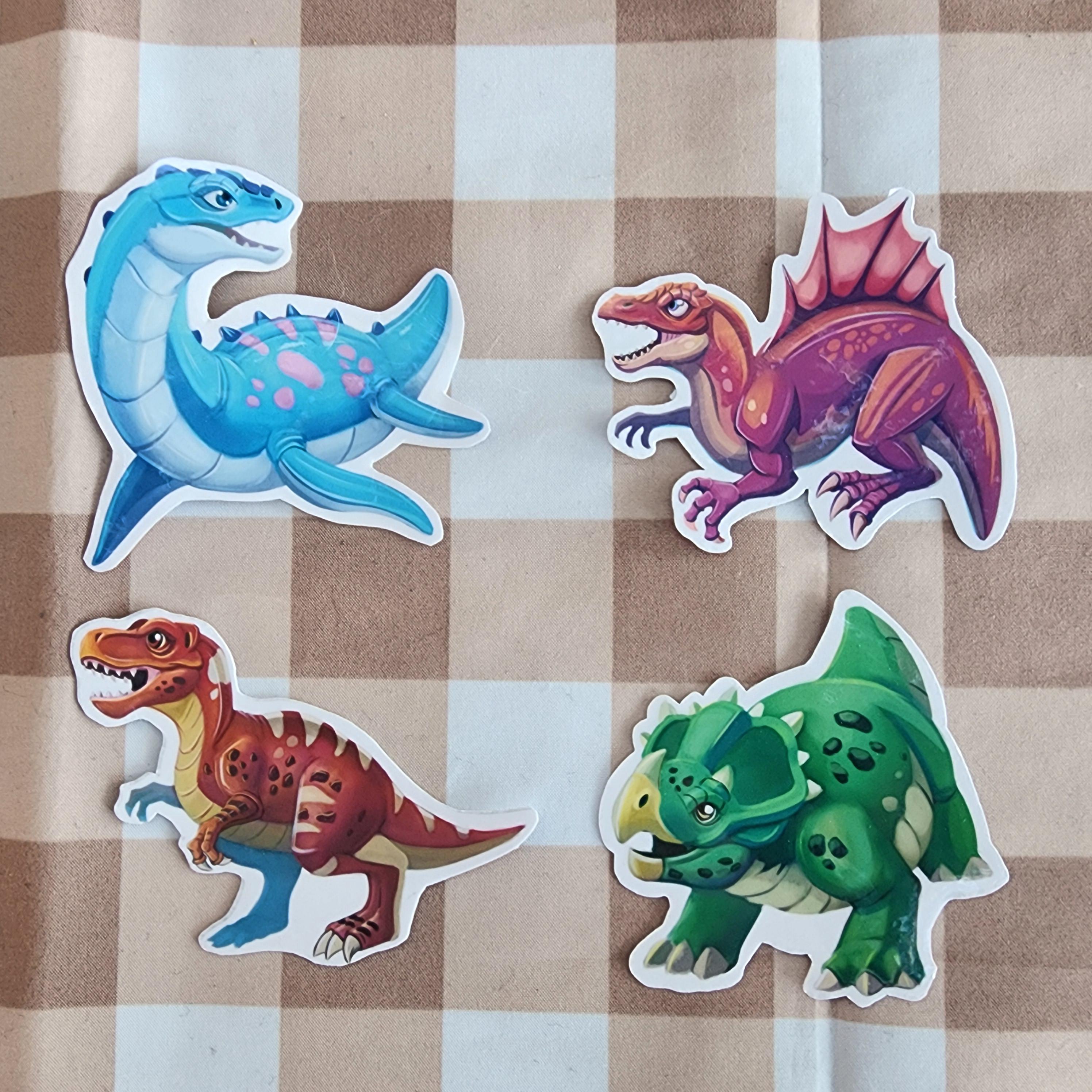 Dinosaur Stickers Set 1 Plesiosaur Trex Triceratops Spinosaurus - Etsy