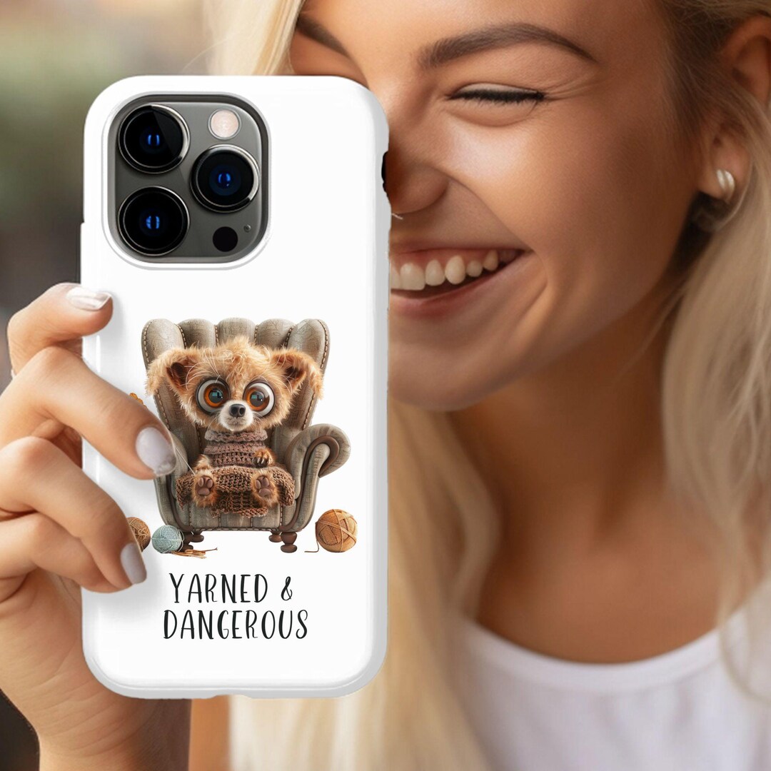Super Cute Crochet Puppy Dog Phone Case for Dog Lovers iPhone 16 15 14 ...