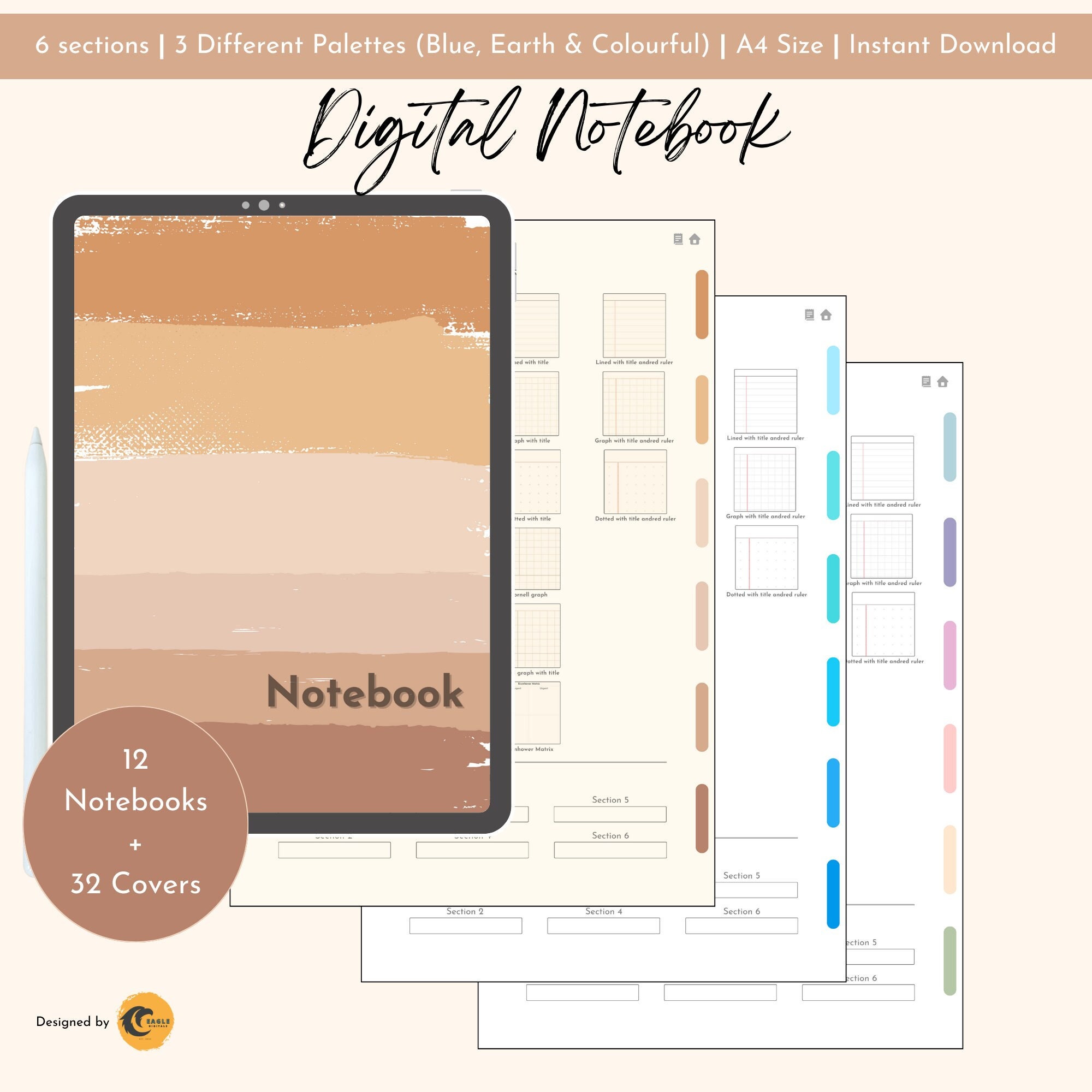 Digital Notebook Goodnotes, Notability, and Other Apps - Etsy