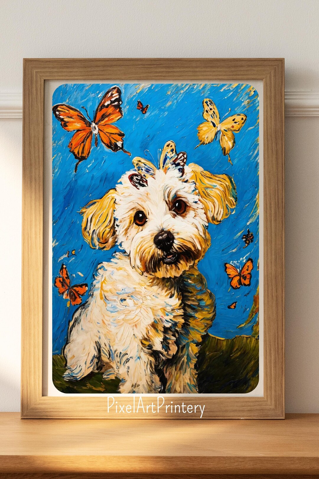 Maltipoo Digital Printable Poster, Maltipoo Illustration, Maltipoo ...