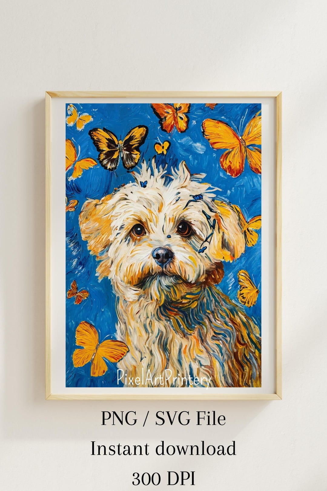 Maltipoo Digital Printable Poster, Maltipoo Illustration, Maltipoo ...