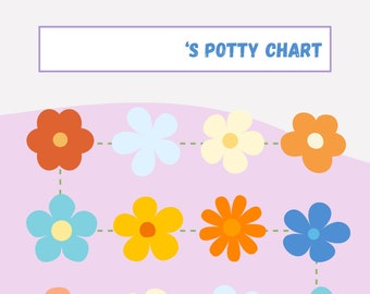 Flower Theme - Potty Training Reward Chart - Etsy