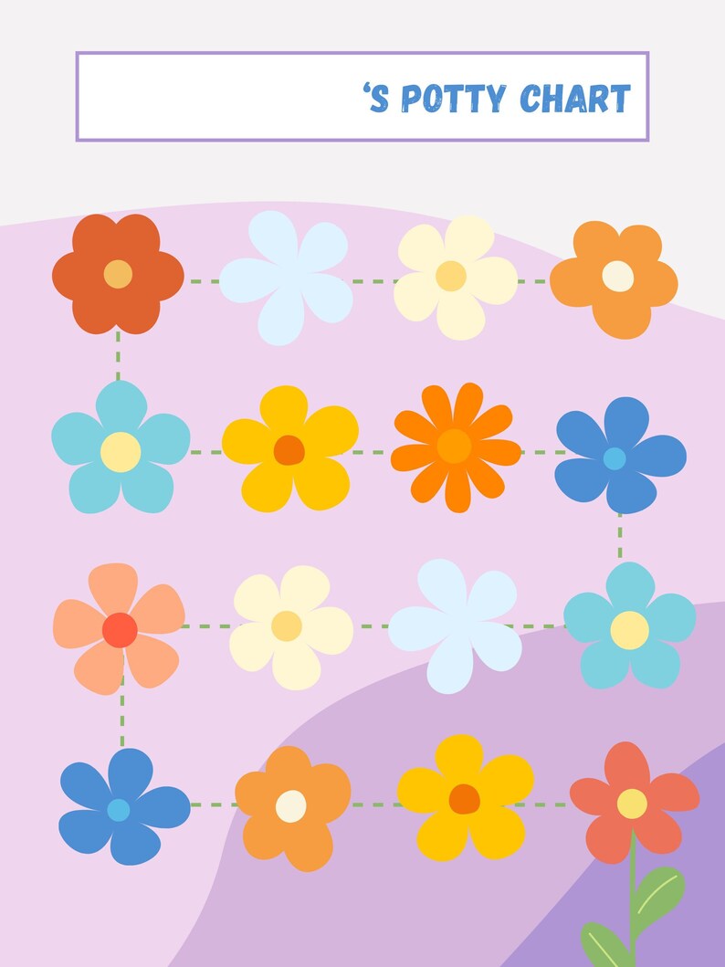 Flower Theme - Potty Training Reward Chart - Etsy