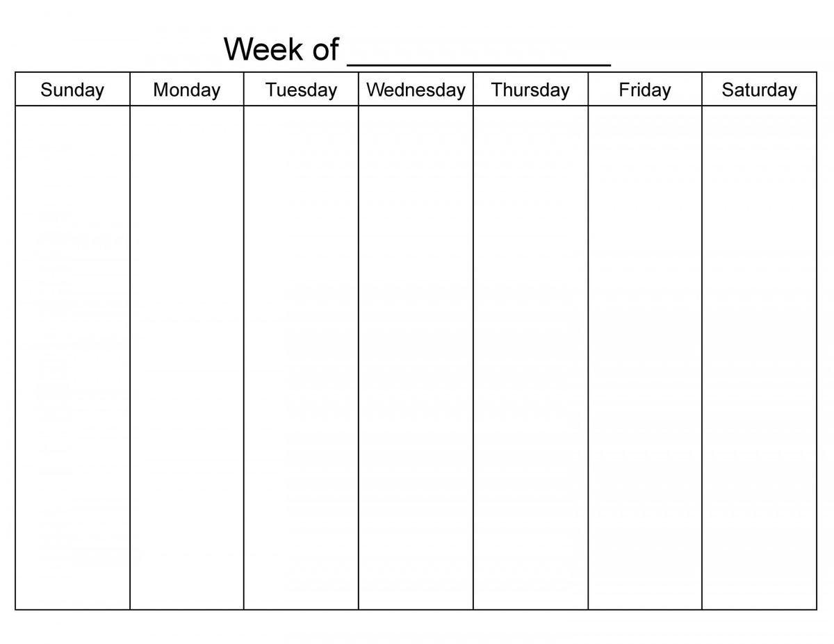 Sunday Through Saturday Weekly Planner - Etsy