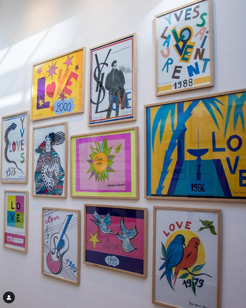 YSL Yves Saint Laurent Poster - LOVE 1983 - Saint-laurent - Fashion ...