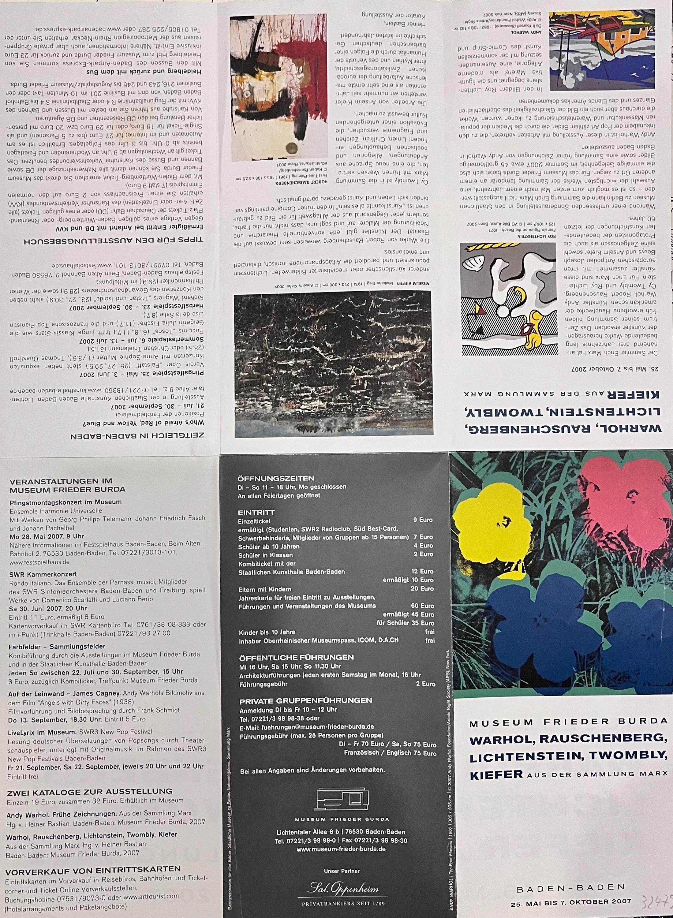 2007 WARHOL Exhibition Poster and Program - Museum Print - Flowers ...