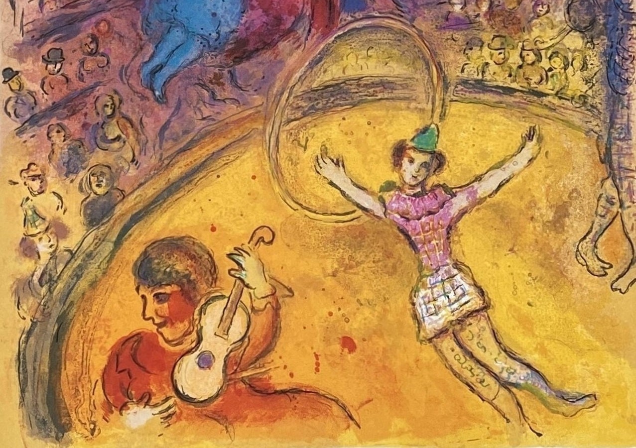 Vintage CHAGALL Circus Poster From 1982 - Original Gallery Print - Rare ...