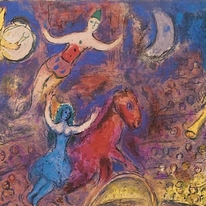Vintage CHAGALL Circus Poster From 1982 - Original Gallery Print - Rare ...