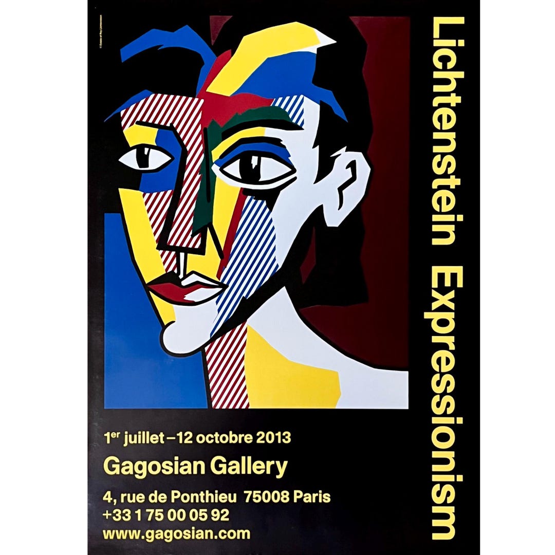 ROY LICHTENSTEIN, 2013 Exhibition Poster American Pop Art Modern Art - Etsy