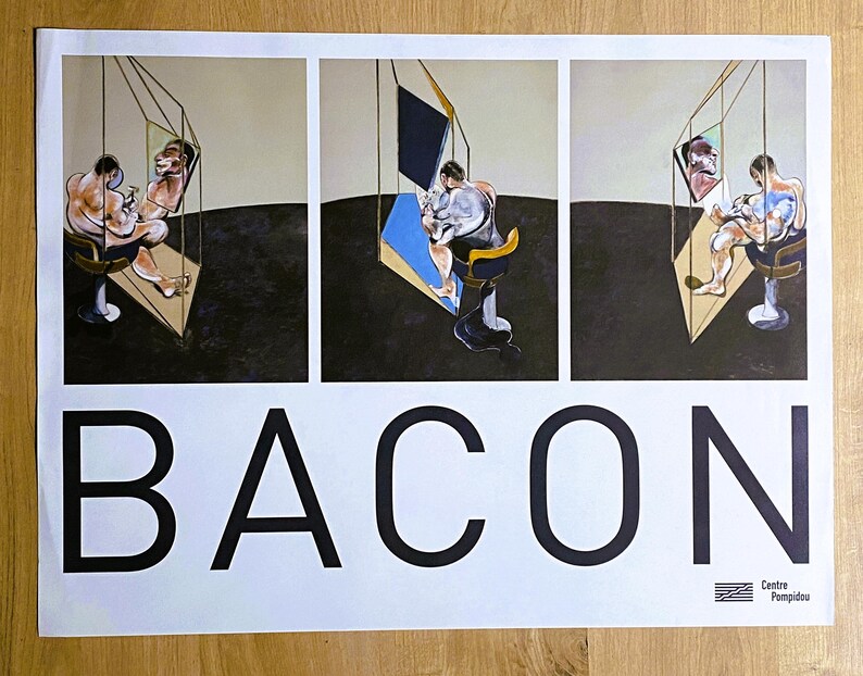 Francis BACON Exhibition Poster - Musée Pompidou, Paris - 1970 Triptych ...