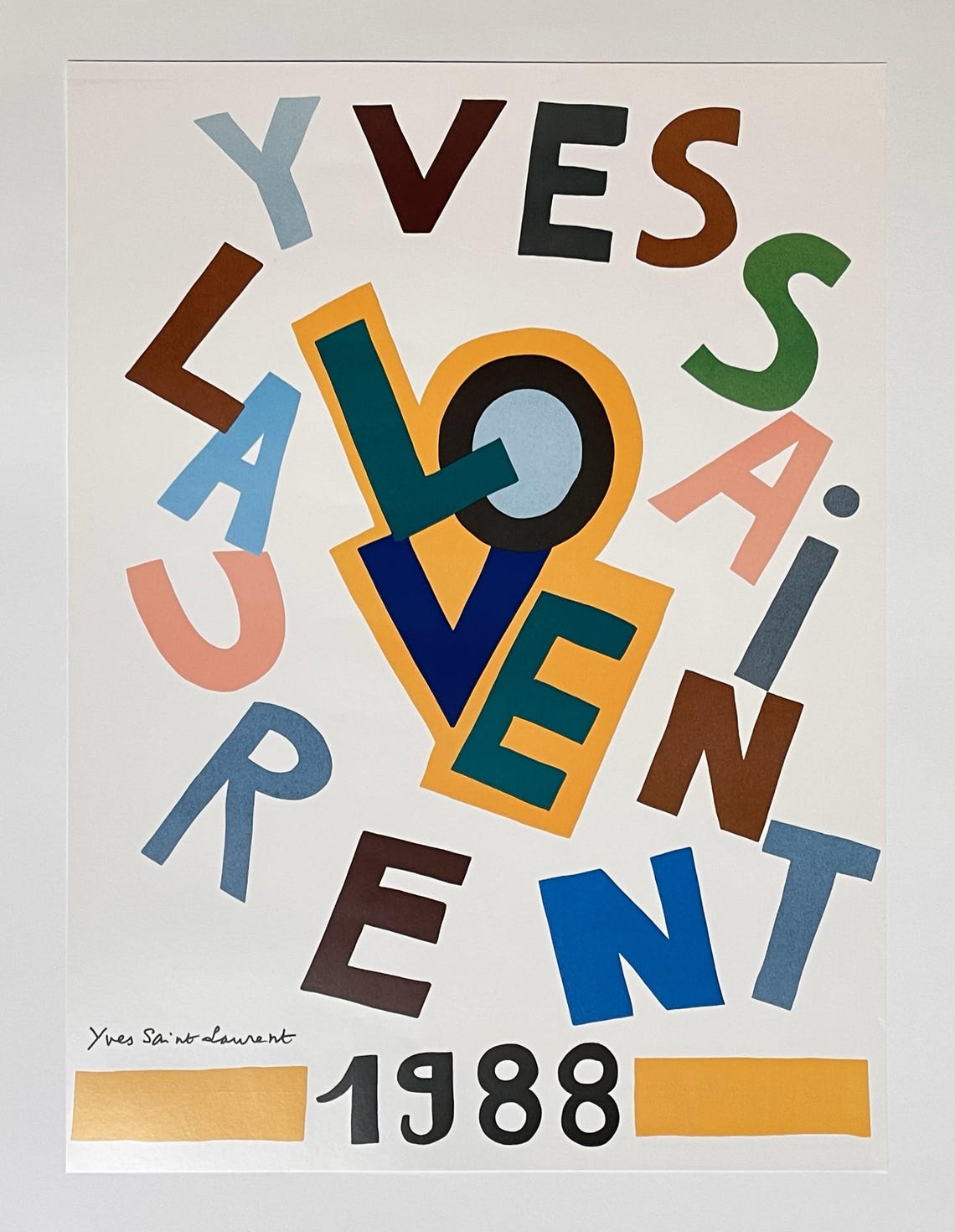 Yves Saint Laurent Poster - LOVE 1988 - Fashion - Saint-laurent - Icon ...