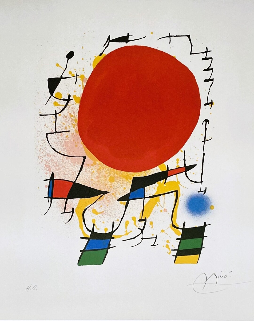 Joan MIRO, 1997 Exhibition Poster Signed and Numbered Beautiful and ...