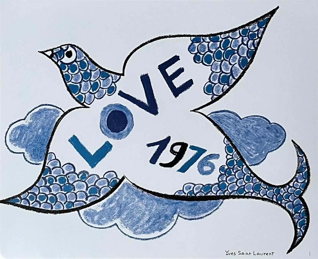 Yves Saint Laurent Poster - LOVE 1976 - Saint-laurent - Fashion Icon ...