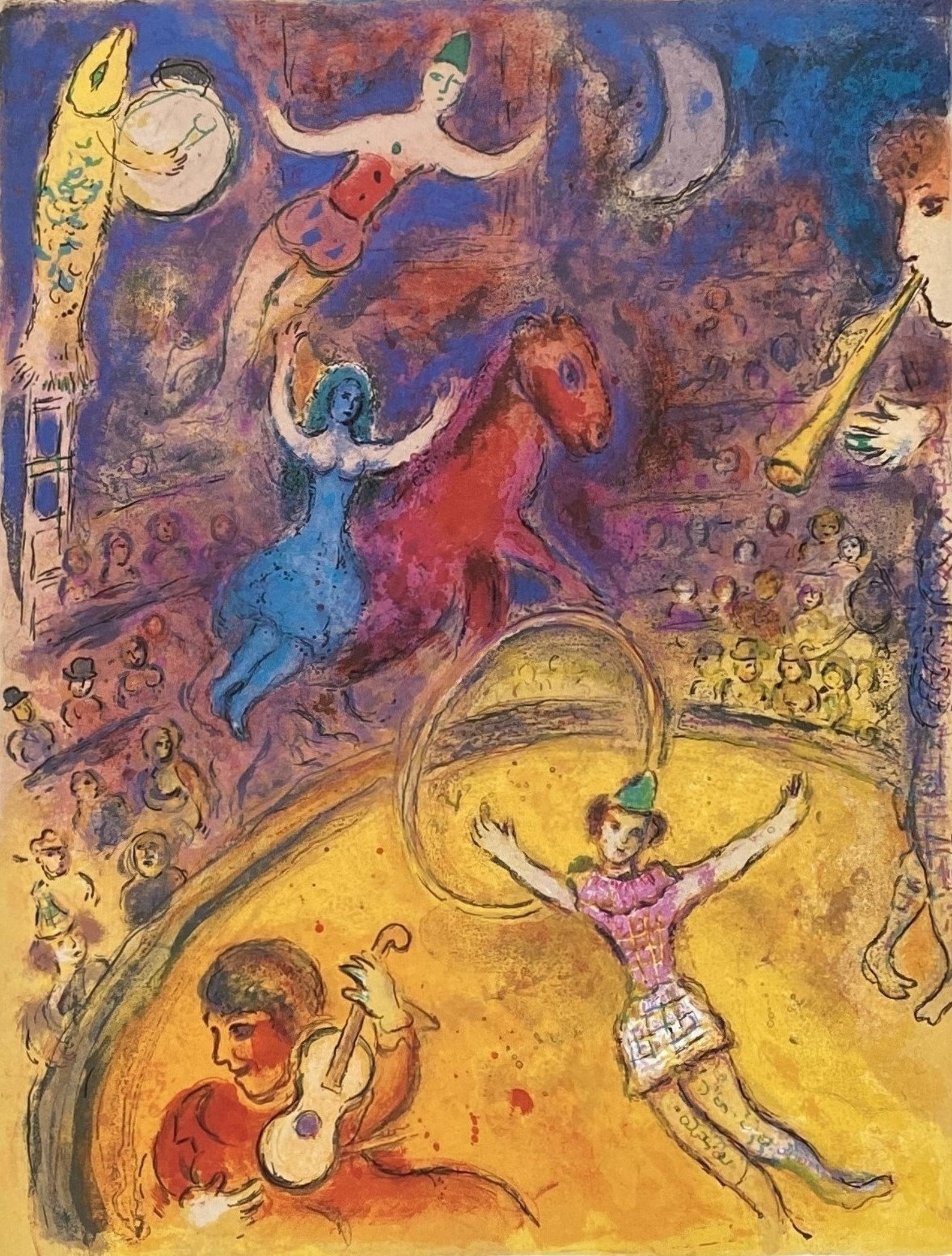Vintage CHAGALL Circus Poster From 1982 - Original Gallery Print - Rare ...