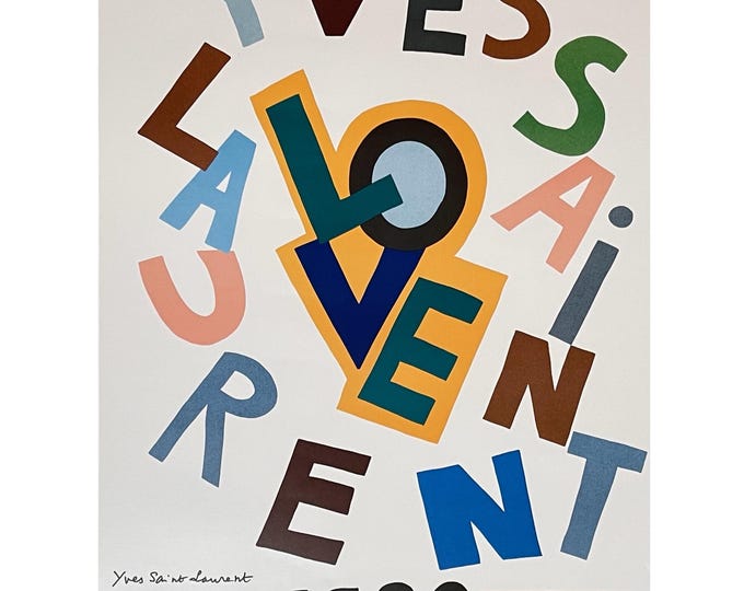Yves Saint Laurent Poster - LOVE 1988 - Fashion - Saint-laurent - Icon ...