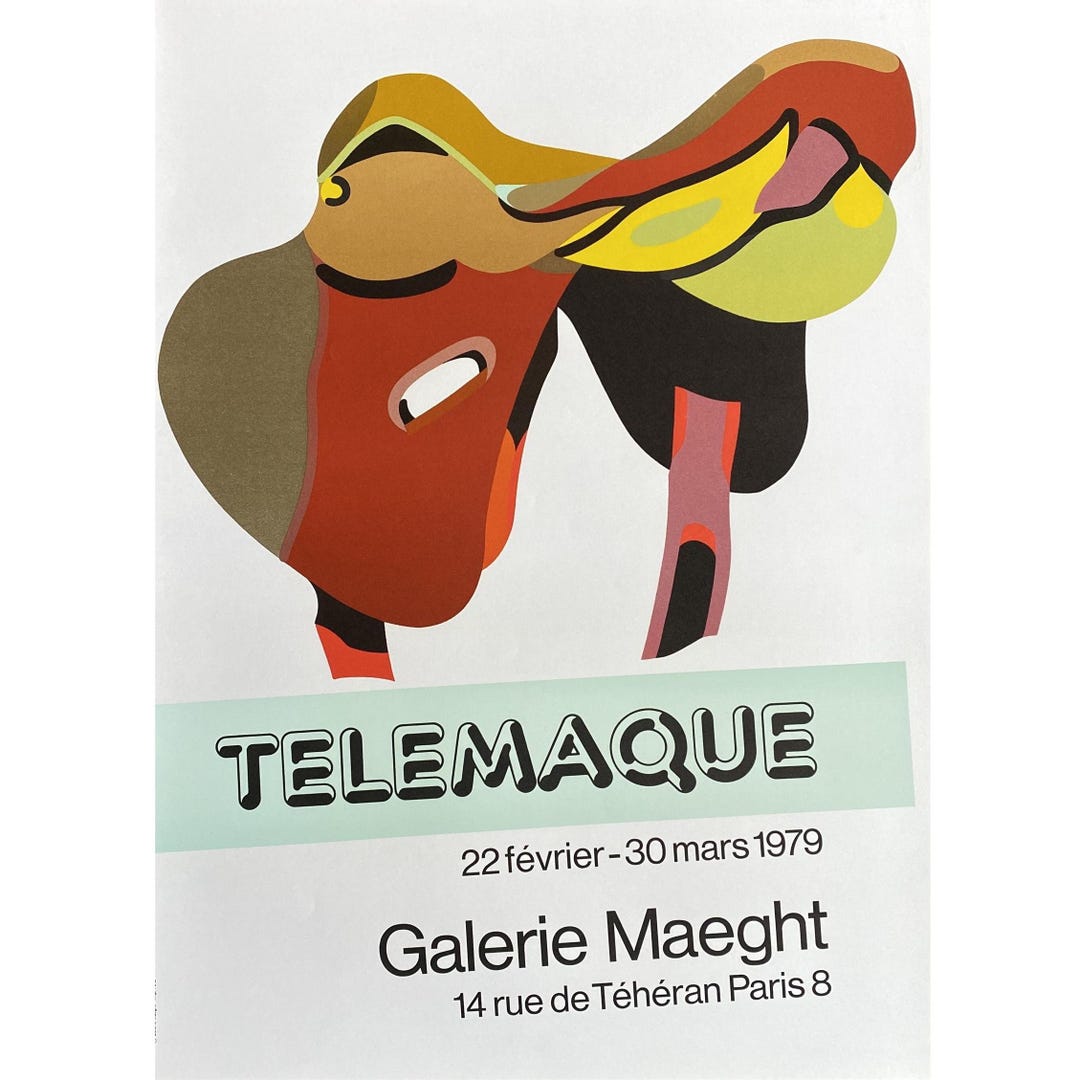 Hervé TELEMAQUE, 1979 Exhibition Poster - Original Vintage Lithograph ...