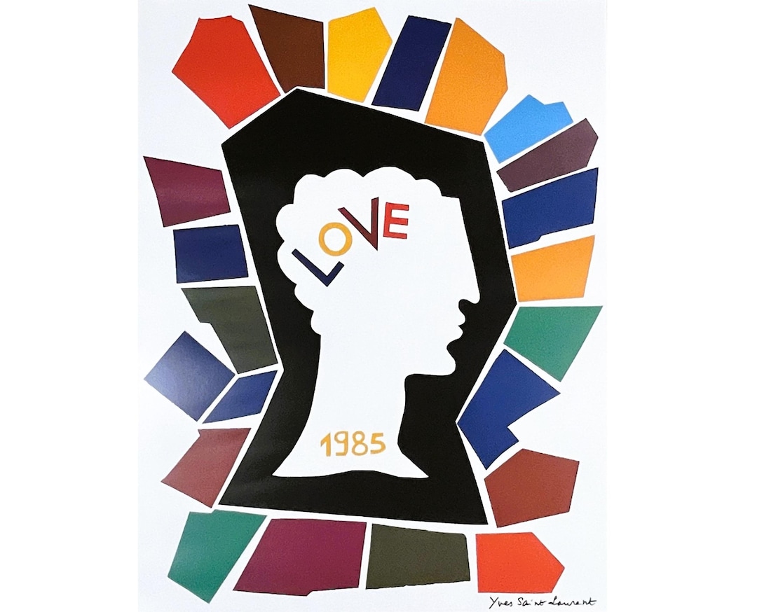 YSL Yves Saint-laurent Poster - LOVE 1985 - New Year Poster - Fashion ...