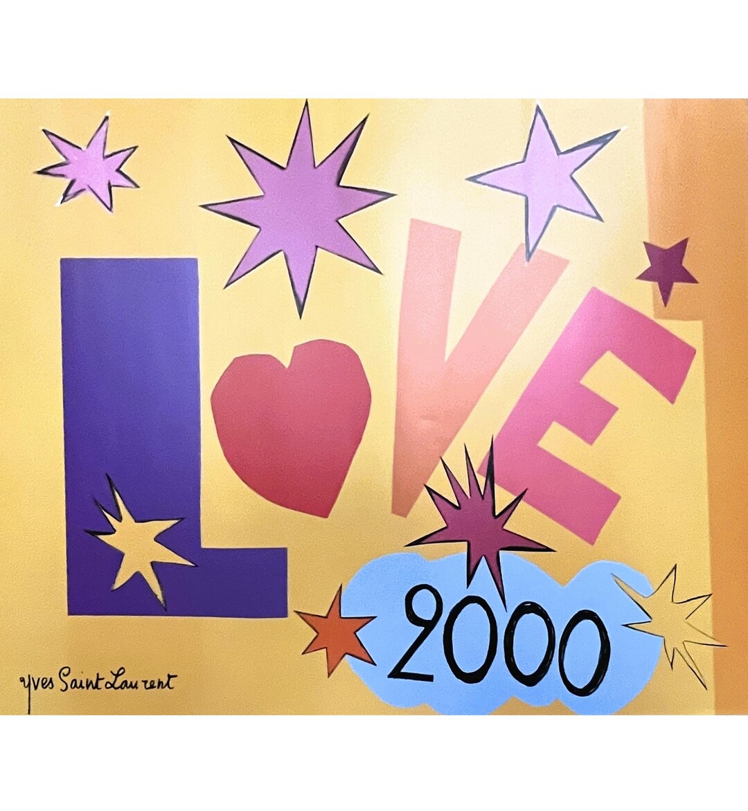 YSL Yves Saint Laurent Poster - LOVE 2000 - Saint-laurent - New Year ...