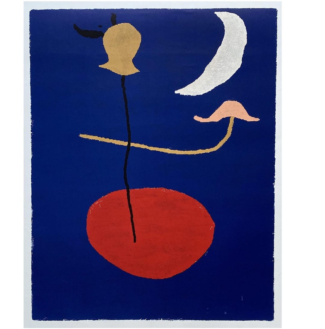 Joan MIRO - 1961 Rare Exhibition Poster - Vintage Lithograph - Modern ...