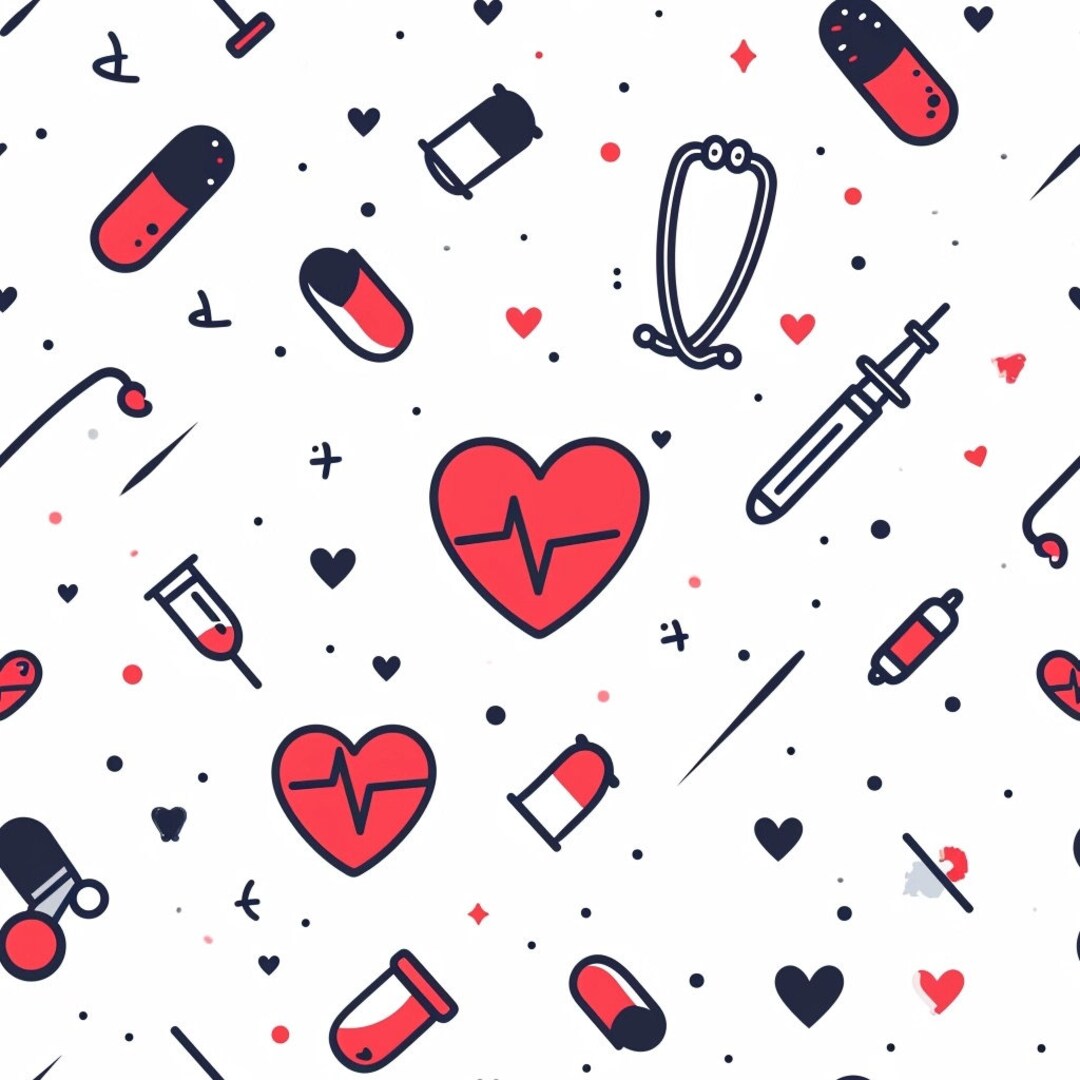 Nurse Pattern Printable Image Seamless Pattern Background Repeated ...