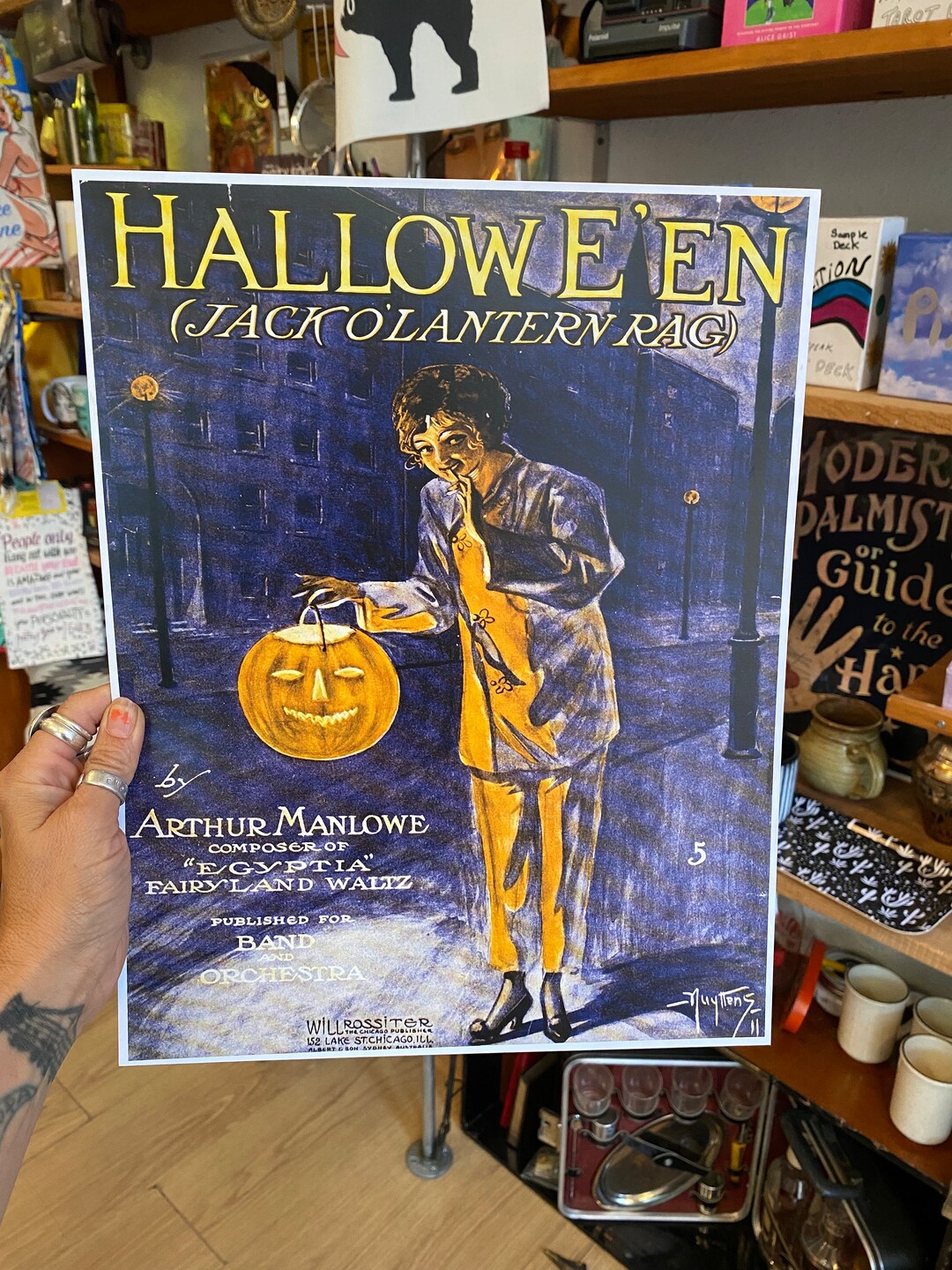 Vintage 1920s Halloween Sheet Music Art Print: Jack O' Lantern Rag - Etsy