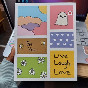 Handmade Mood Board Acrylic Painting | 8x10" Canvas Wall Art - Etsy