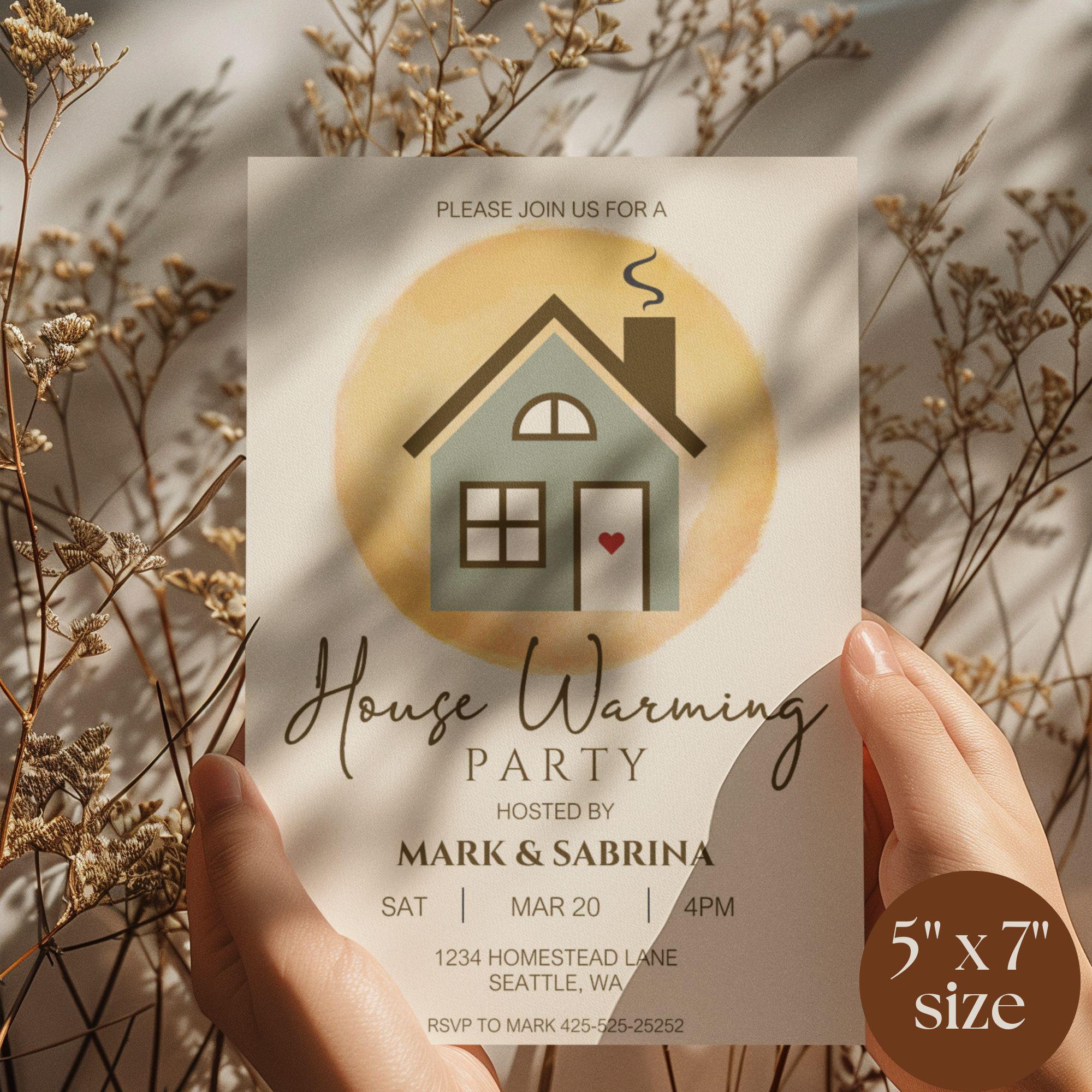 Housewarming Invitation Template, Home Sweet Home, House Warming Party ...