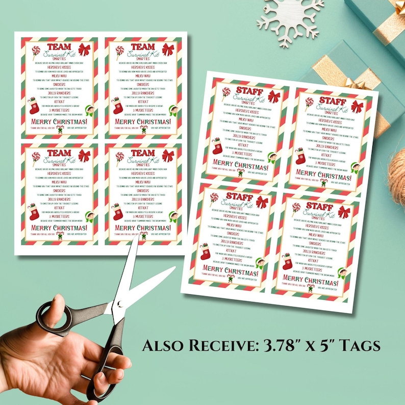 Christmas Survival Kit, School Teacher Gift Exchange, Employee Staff ...