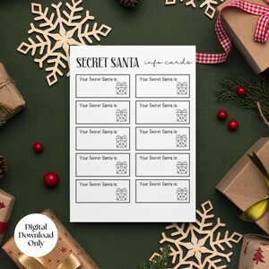 Editable Secret Santa Office Gift Exchange, Secret Santa Questionnaire ...