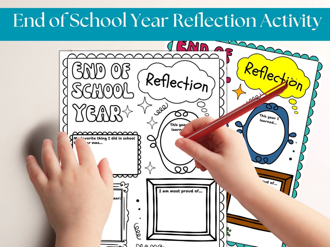 End of School Year Reflection Activity, Printable Sheet Student ...
