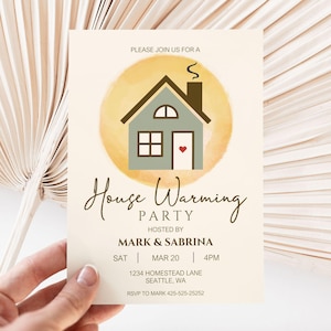 Housewarming Invitation Template, Home Sweet Home, House Warming Party ...