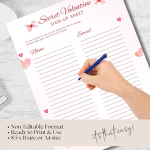 All About Me Secret Valentine Printable, Getting to Know You, Secret ...