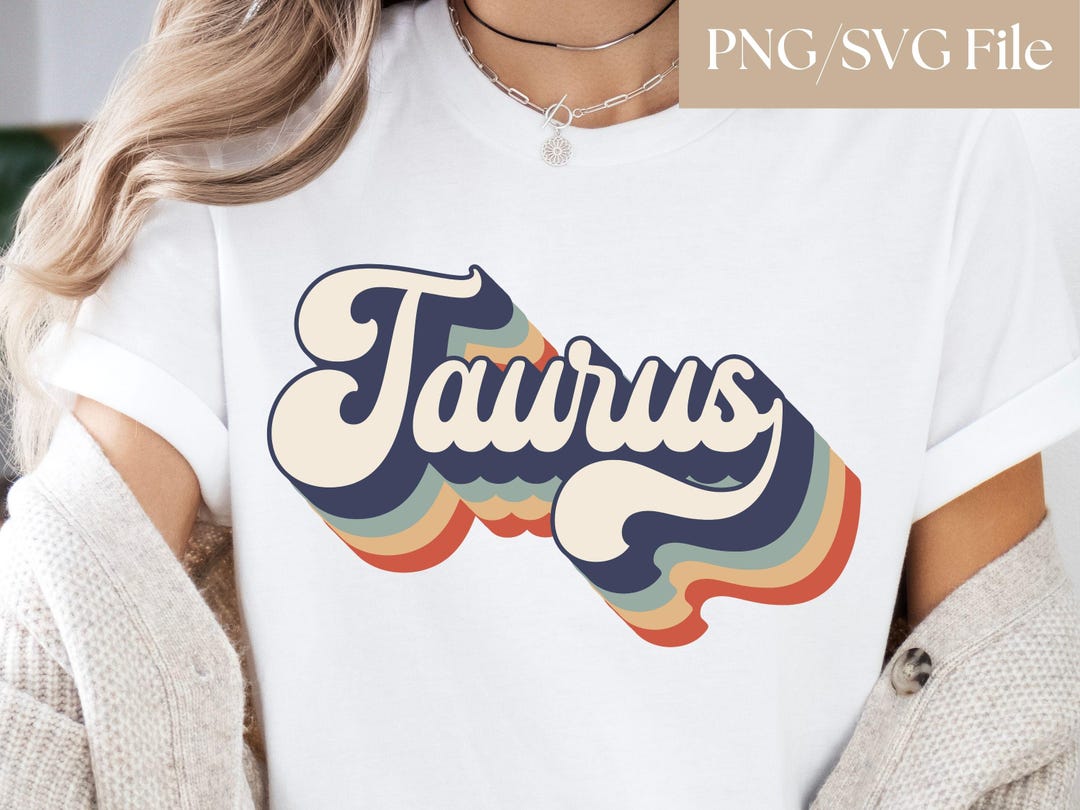 Taurus Png, Taurus Svg, Zodiac Png, Retro Zodiac Sign Svg, Svg Files ...