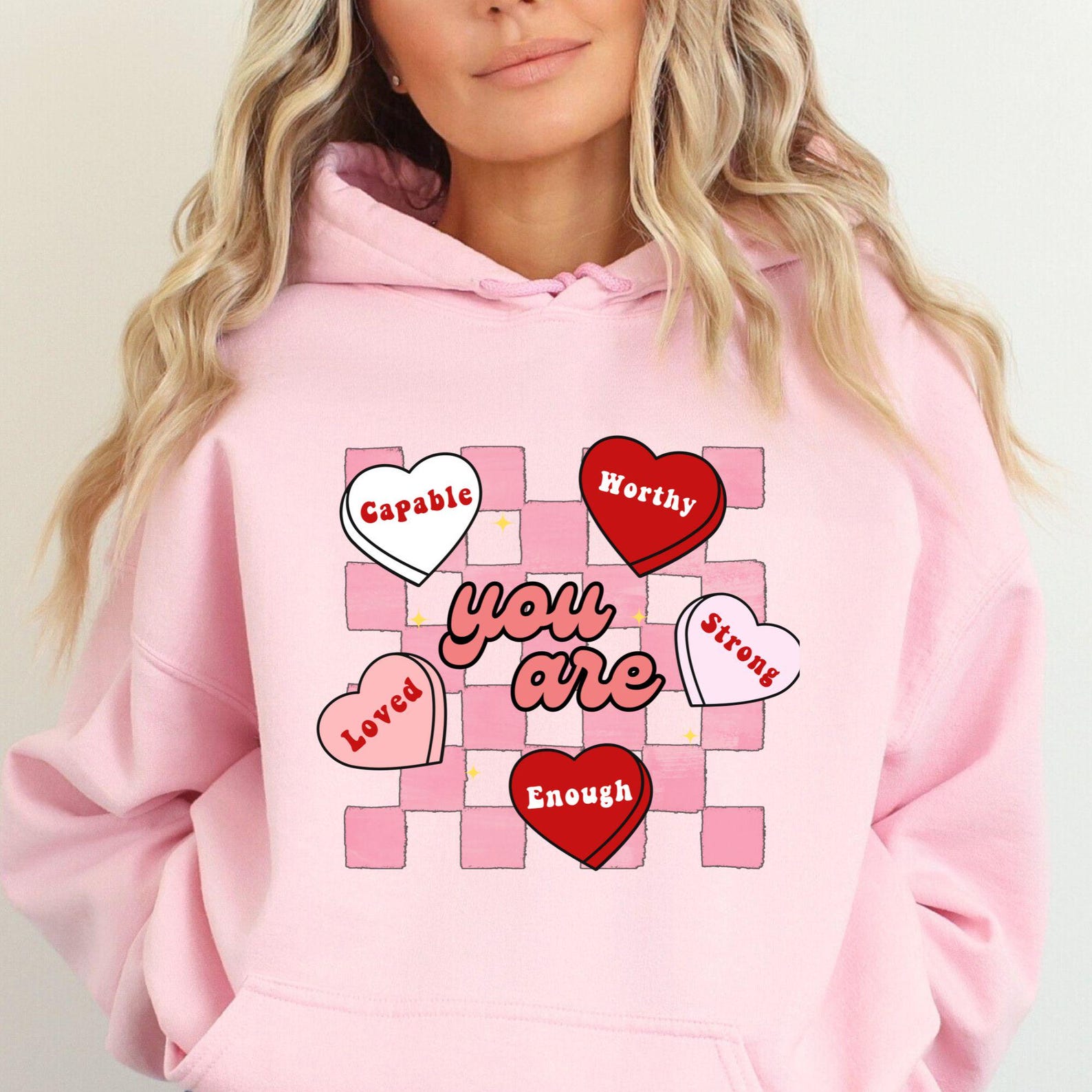 Candy Hearts Affirmations Png, Valentine's Day Shirt Png, Teacher ...