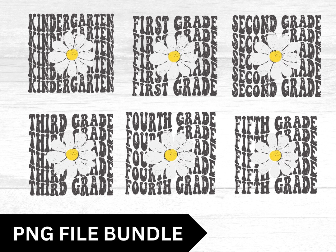 Teacher Retro Daisies PNG Bundle, Groovy Daisy Png, Teacher Shirt, Back ...