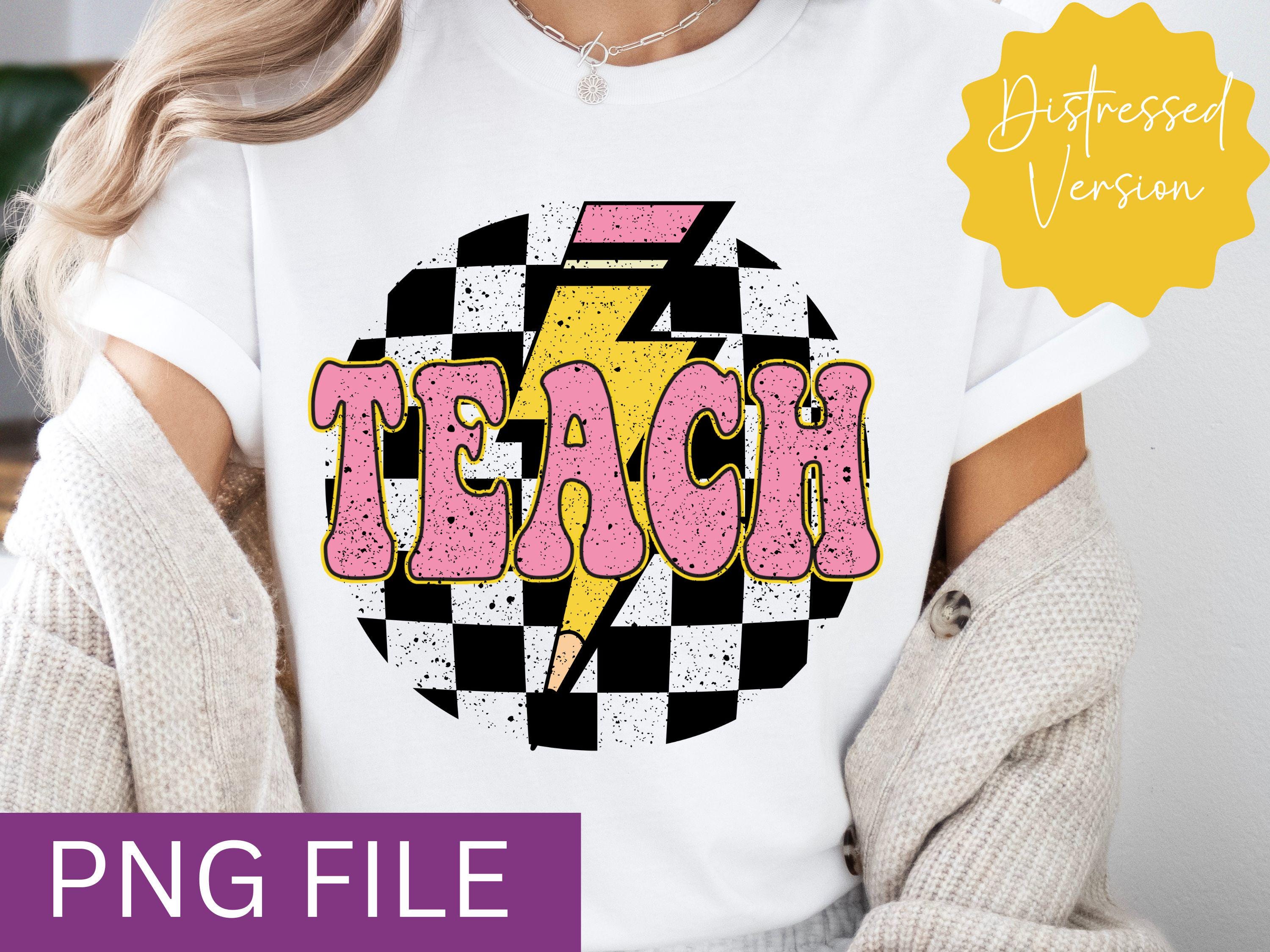 Teacher PNG, Teacher Tshirt Png, Back to School Png, Retro Shirt PNG ...