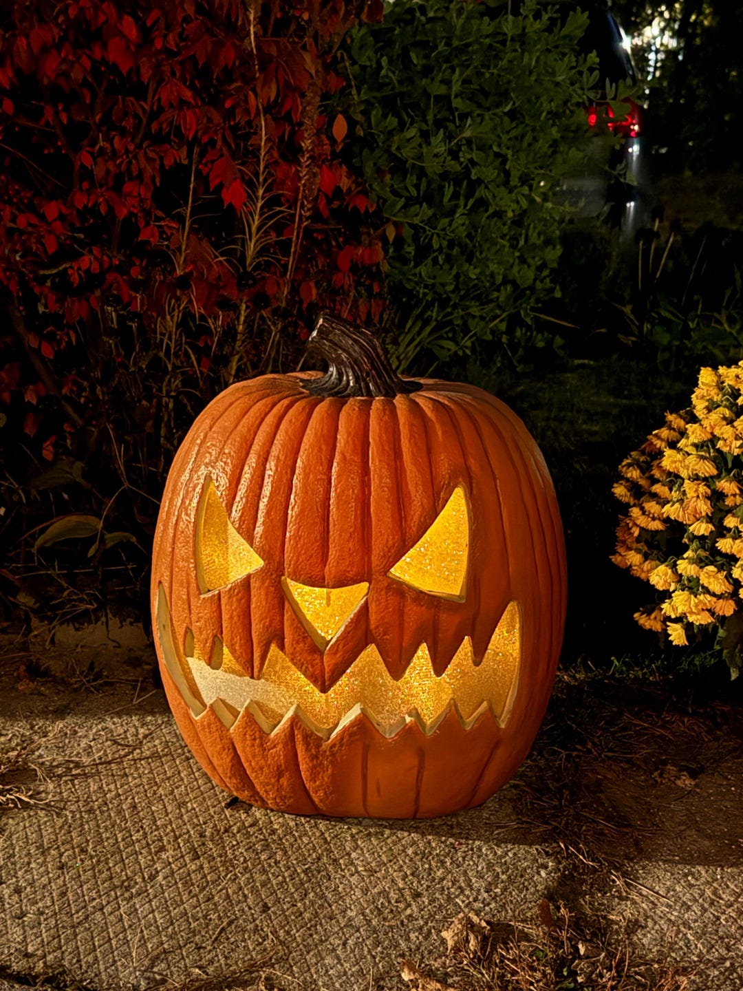 Vintage Scary Jack-o-lantern Blow Mold With Flashing Lights. Requires 4 ...