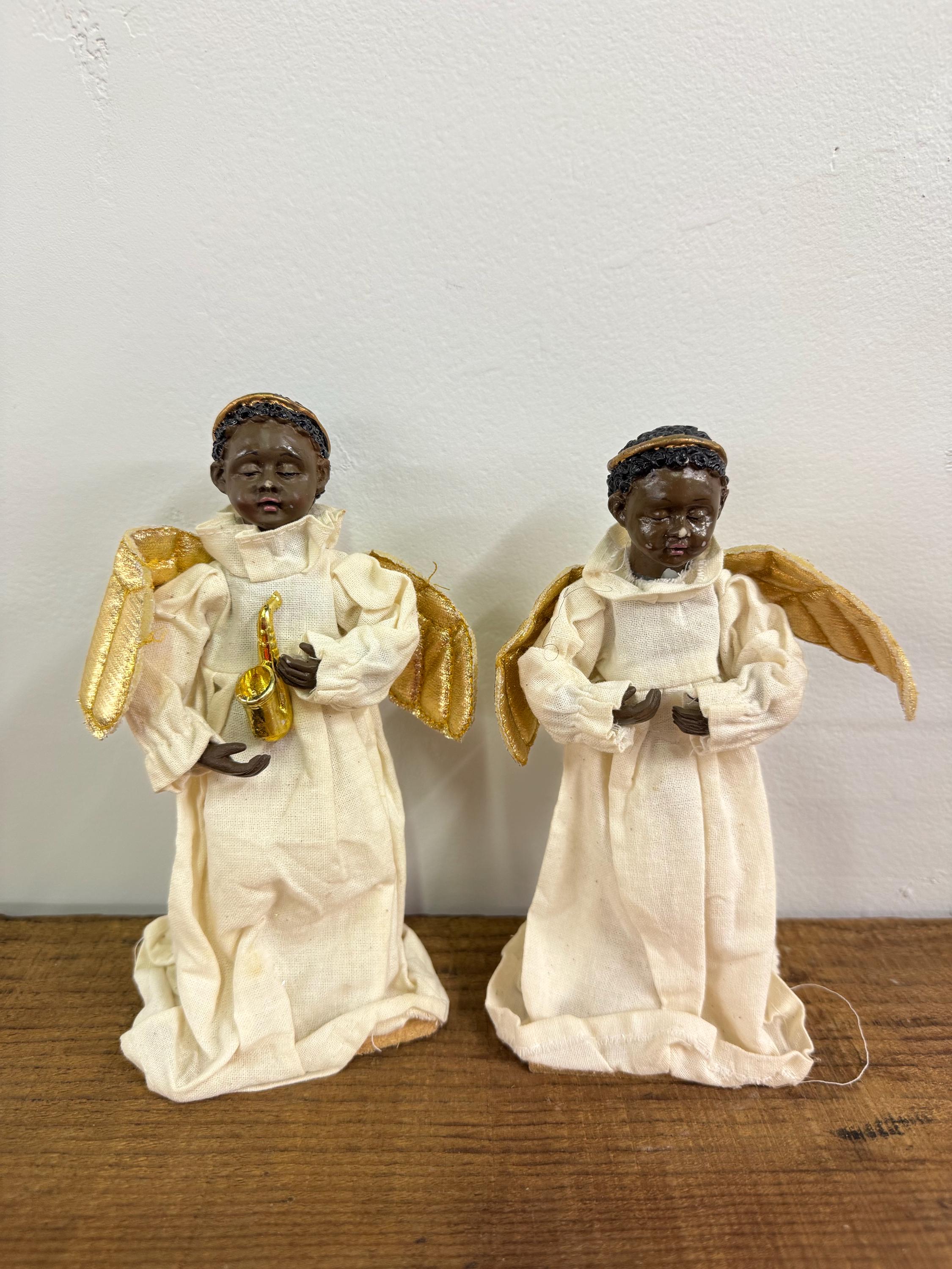 Black Boy Angel Figurines