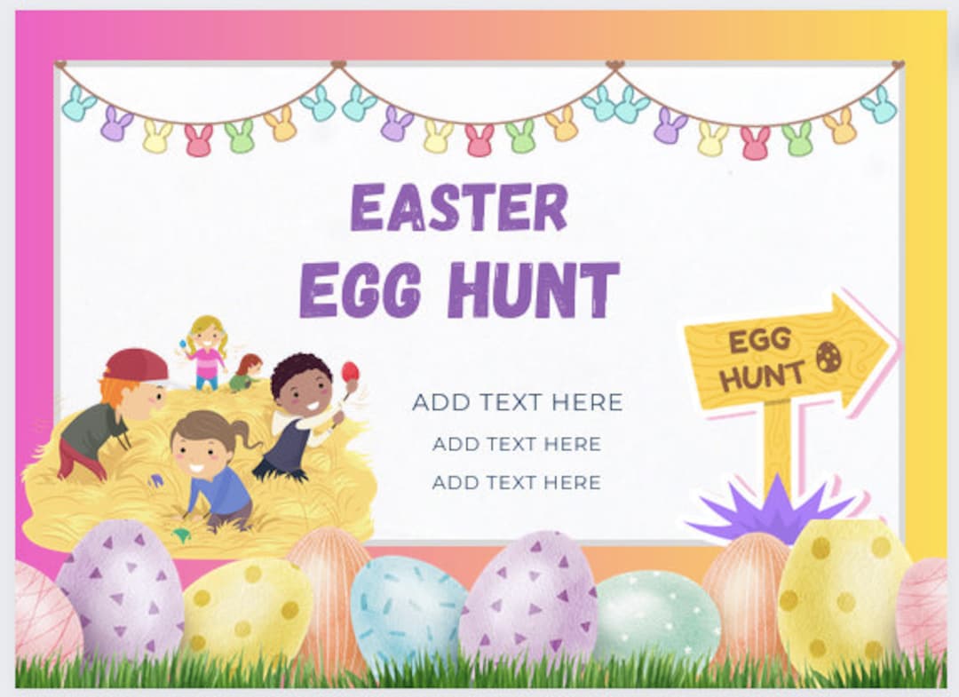 Customizable Easter Egg Hunt, Scavenger Hunt, Easter Printables - Etsy