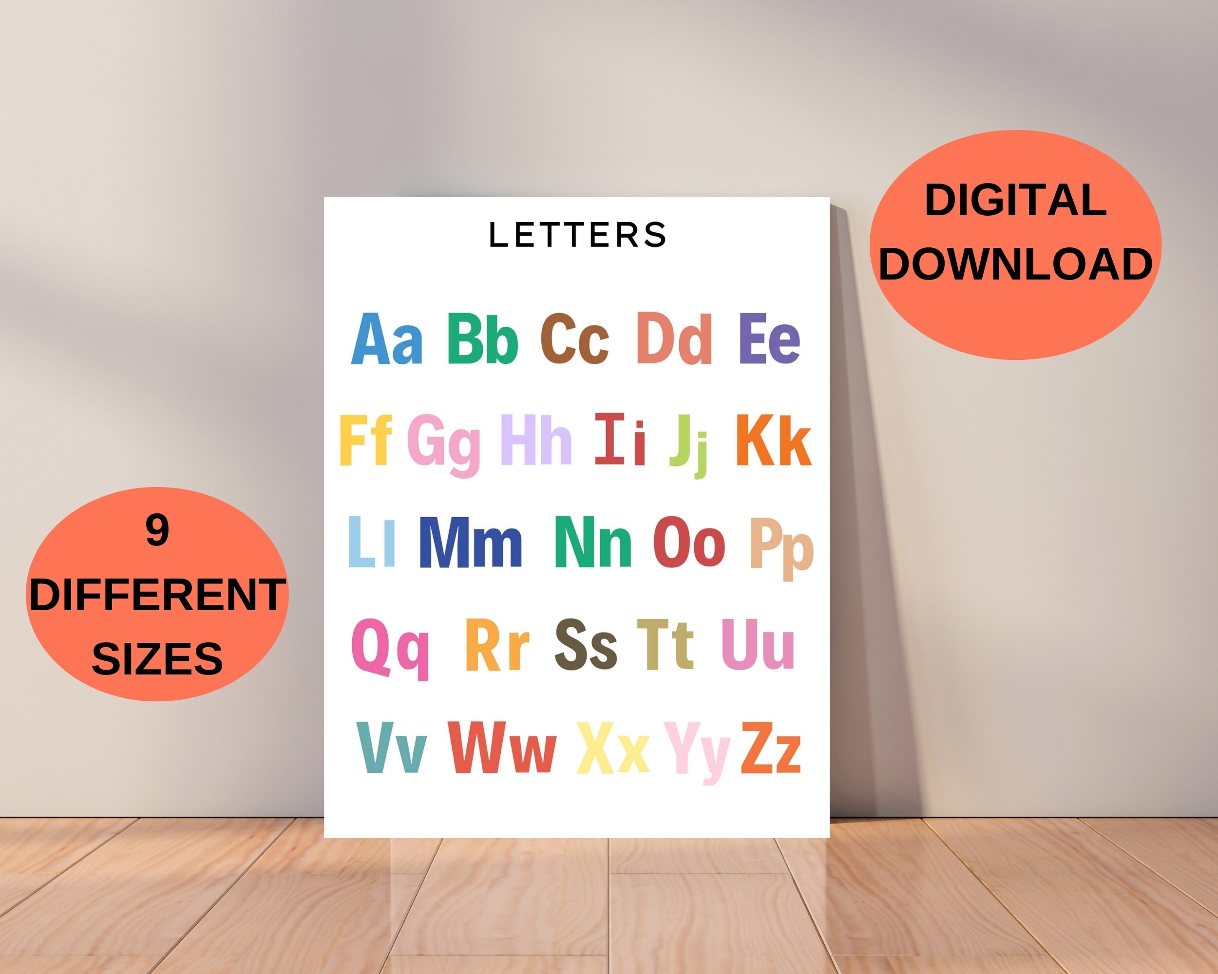 Upper and Lowercase Alphabet Poster-classroom Poster-educational Poster ...