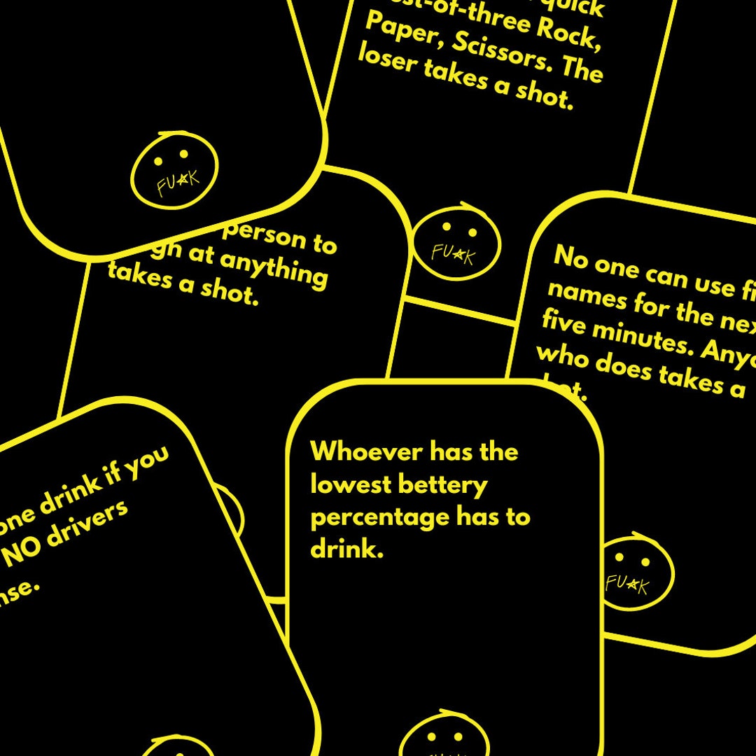 Printable Drinking Card Game, Pre-drinks Game, Drinking Card Game, Let ...