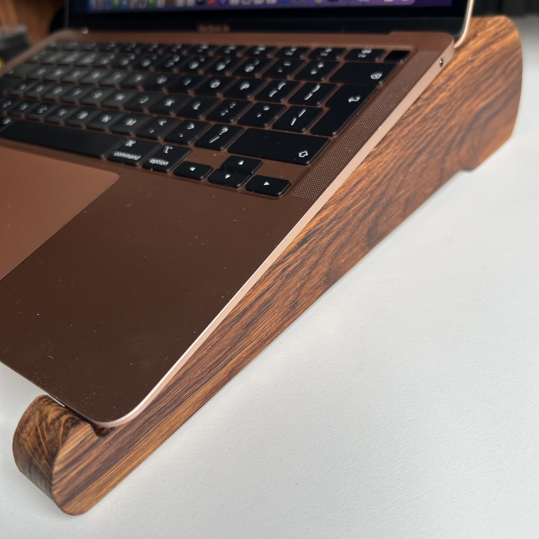 Solid French Oak Wood Laptop Stand for Desk Portable Laptop Display ...