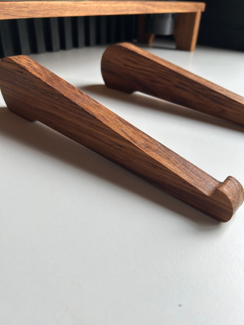 Solid French Oak Wood Laptop Stand for Desk Portable Laptop Display ...