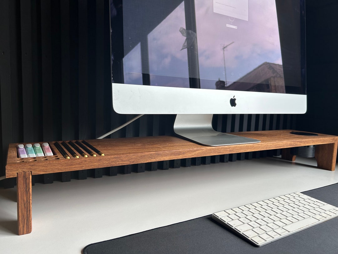 Solid French Oak Wood Monitor Shelf Monitor Stand Raiser Perfect for ...