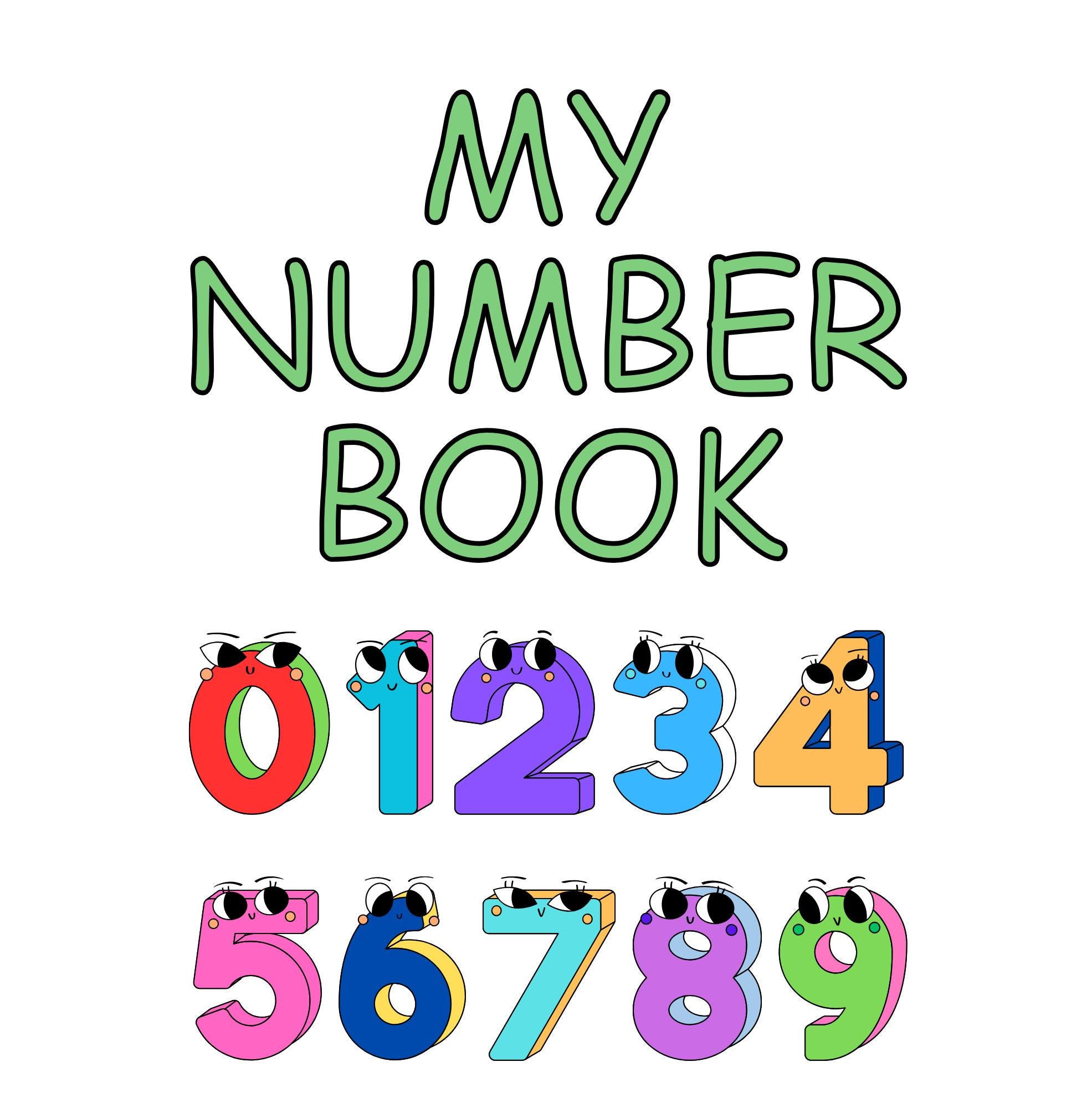 Worksheet for Cartoon Number Coloring Book for Children Ages 3–6,color ...