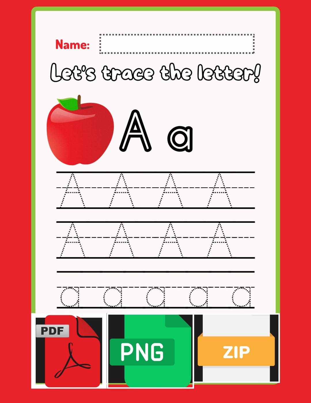 Tracing Letters From A to Z: A Fun Alphabet Workbook for Kids - Etsy